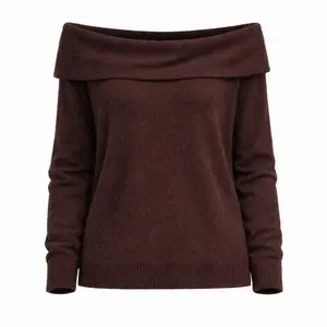 FIORA MUSE Off-shoulder Cashmere Sweater