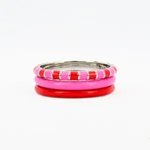 PINNOLE I Love You Ring Stack - Red