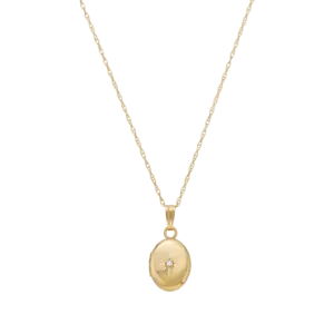 LA KAISER Solid Forever Close To My Heart Diamond Locket - Gold