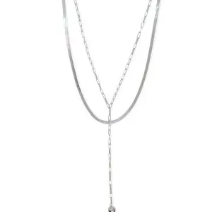 EVERY WAVE Rivulet Stacked Sterling Necklace - Silver