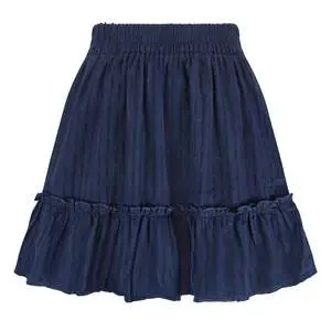 LULA-RU Ida Cotton Skirt Navy - Blue