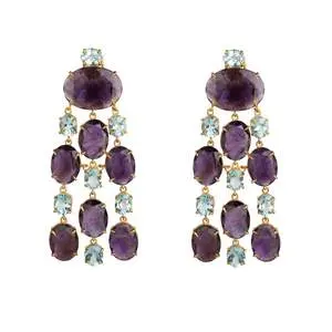 Bounkit Marysol Earrings Multicolor Pierced - Blue