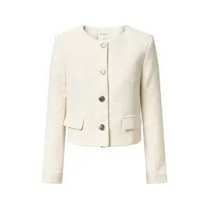 GAÂLA Leontine Cotton Tweed Jacket - White