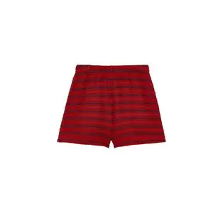 THISISU COLLECTION Solea Striped Knit Beachwear Shorts - Red