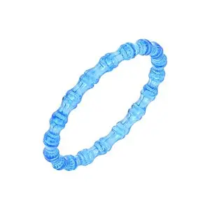 GOLD & HONEY Bamboo Lucite Slip On Bangle Bracelet - Blue