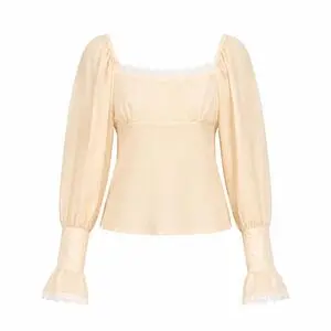 Carmen Says Neutrals Cream Crush Blouse - White