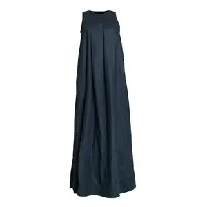 NIKKA PLACE Sleeveless Maxi Dress With Pockets - Blue