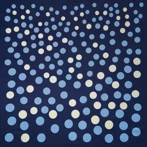 OTWAY & ORFORD Blue / White 'planetarium' Polka Dot Silk Pocket Square In Blue With Pale Blue & White. Full-size - Blue/white