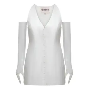 JUNIE Leila Dress Ivory - White
