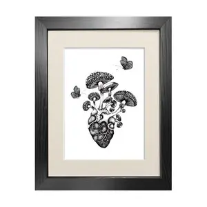 EMILY CARTER Cor Meum' Fine Art Print A4 - Black