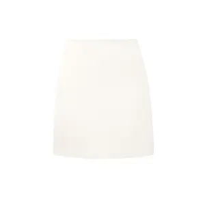 TIA DORRAINE Satin Mini Skirt Pearl - White