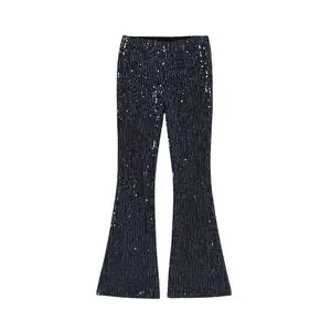 YORSTRULY Twist Pants Midnight Sequinned - Blue