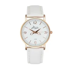 BERMUDA WATCH COMPANY Annie Apple Rose Gold/leather Strap Watch - White