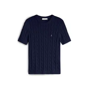 GAÂLA Tina Cable Knit Top - Blue