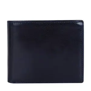 TIME RESISTANCE Leather Bifold Wallet - Daniel Blue