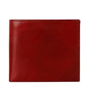 TIME RESISTANCE Leather Bifold Wallet - Daniel Red