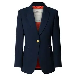 THE EXTREME COLLECTION Navy Single-button Tailored Blazer Atelier - Blue
