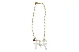 VICKISARGE Gold / Red / Silver Cherry T*ts Necklace - Gold/red/silver