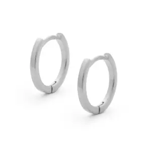 NELLOU JEWELLERY Nell Hoop Earrings Sterling Medium-large - Silver