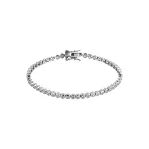 SPERO LONDON Round Bezel Tennis Bracelet - Silver