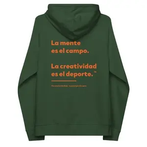 ANCHOR & CREW Organic Cotton Hoodie With 'creativity Is Sport' Motif - Green