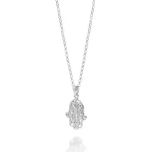 NELLOU JEWELLERY Hamsa Hand Necklace Sterling - Silver