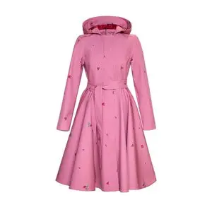 RAINSISTERS Coat With Full Circle Skirt: Raspberry Sorbet - Pink