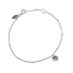 MURU February Birthstone Bracelet - Silver