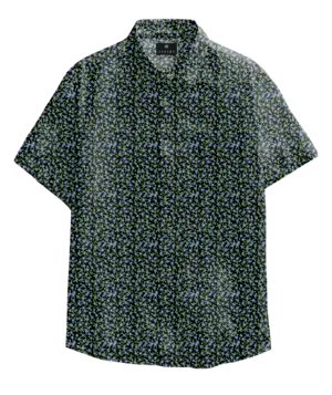 VUSTRA Mini Floral Cotton Button-down Shirt For - Black