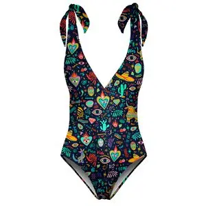 ALOHA FROM DEER Colorful Mexico One Piece Swimsuit