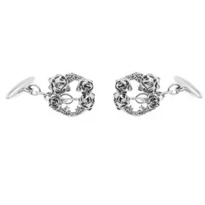 LEE RENEE Rose Halo Cufflinks - Silver