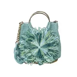 SIBYLLA DELPHICA Moira Raffia Crochet Tote Bag - Blue