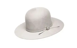 JAMIE SLYE HATS + ACCESSORIES Arrow Wide Stiff Brim Hat Gunmetal - Grey