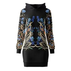 ALOHA FROM DEER Blue Mirror Oversize Hoodie Dress