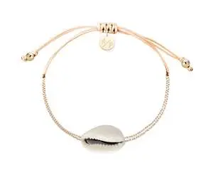 ADRIANA PAPPAS DESIGNS Mini Natural Shell Chain Bracelet Yellow - Orange