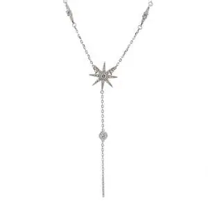 EBRU JEWELRY Stellar Radiance Sterling & Diamond Necklace - Silver