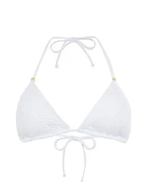 LEYLA MAYA Sevi Triangle Bikini Top - White