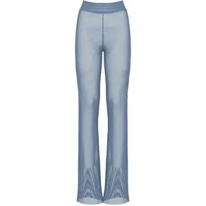 ANTONINIAS Nety High Waisted Mesh Beach Pants - Blue