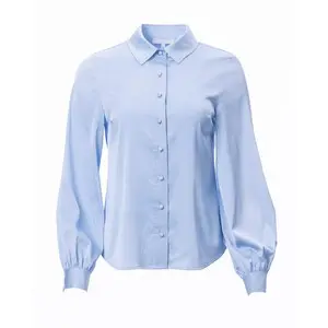 CARLOSLINES Button Down Long Sleeve Shirt In Sky Solid