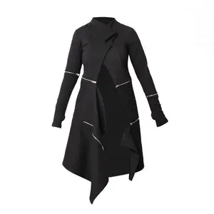 METAMORPHOZA Extravagant Long Coat - Black