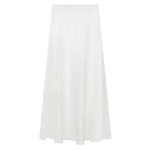 RAVE ON TREND Linen Midi Skirt - White
