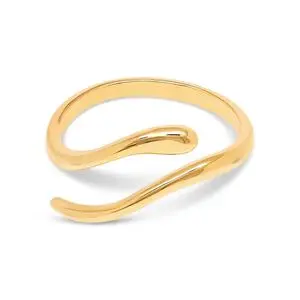 ESTERAH Gold Open Curve Ring - Silver
