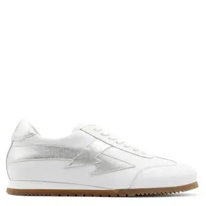 TERRY DE HAVILLAND White / Silver Jogger Bolt White Sneakers - White/silver