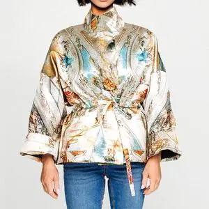 MAXJENNY Square Boxy Jacket Sicily Jubilee - White
