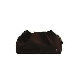 SUUD COLLECTION Cove Ruched Clutch - Brown