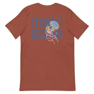 ANCHOR & CREW Think Ocean Embroidered Cotton T-shirt - Red