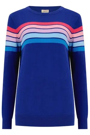 SUGARHILL BRIGHTON Rita Sweatshirt French Ombre Stripes - Blue