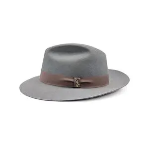 DORIA 1905 Ash Smooth Lapin Felt Fedora Hat - Grey