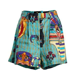 A.NTY STORY Azibo Linen Short - Blue/green