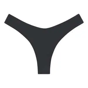 MONTCE Charcoal Lulu Zig-zag Stitch Bikini Bottom - Grey